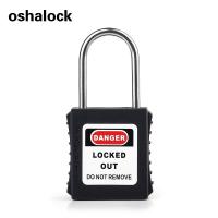 China 4MM stainless steel shackle industry safety lockout padlock with master key for sale