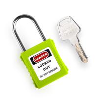 China China manufacturer 4MM stainless steel shackle Nylon safety lockout padlock with master key for sale