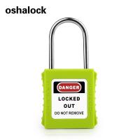 China China manufacturer 4MM stainless steel shackle Nylon safety lockout padlock with master key for sale