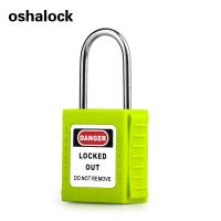 China China manufacturer 4MM stainless steel shackle Nylon safety lockout padlock with master key for sale