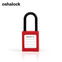China oshalock lockout manufacturer 38mm Nylon Shackle ABS Industrial padlock With Master Key for sale