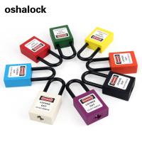 China oshalock lockout manufacturer 38mm Nylon Shackle ABS Industrial padlock With Master Key for sale