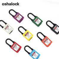 China plastic shackle dust-proof nylon body safety padlock for sale