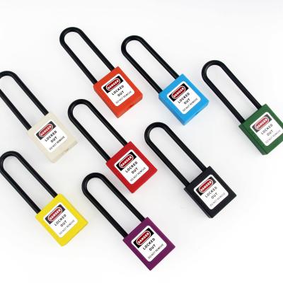 China 76 nylon long beam Anti-magnetic explosion-proof Industrial electrical lock out Insulated safety padlock for sale
