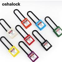 China 76mm Long Plastic Shackle red safety padlock for sale