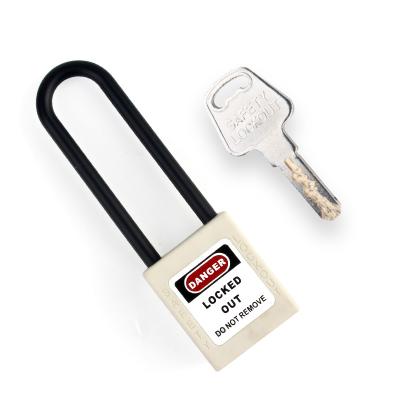 China 76MM nylon keyed alike industrial safety padlock for sale