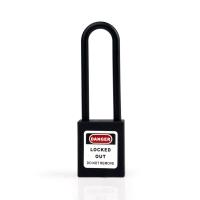 China oshalock Industrial Equipment 76mm Plastic Shackle keyed alike Safety Lockout Padlock for sale