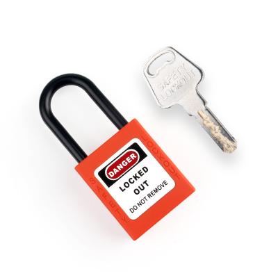 China lockout Non-Conductive nylon body Safety Padlock for sale