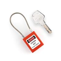 China Stainless steel cable safety padlocks keyed alike for sale