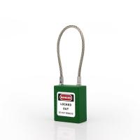 China CE certification stainless steel Cable Open Safety padlock for Industrial equipment lockout for sale