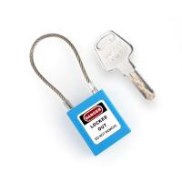 China Customized stainless steel Safety lockoutCable  padlock with master keys for sale