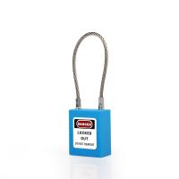 China Customized stainless steel Safety lockoutCable  padlock with master keys for sale
