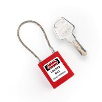China Custom Logo Stainless Steel Cable Wire keyed alike Safety Padlock for Industrial equipment lockout for sale