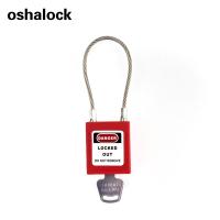 China Custom Logo Stainless Steel Cable Wire keyed alike Safety Padlock for Industrial equipment lockout for sale