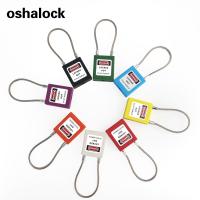 China Custom Logo Stainless Steel Cable Wire keyed alike Safety Padlock for Industrial equipment lockout for sale