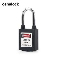 China oshalock steel shackle steel shackle safety padlock for sale