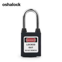 China oshalock steel shackle steel shackle safety padlock for sale