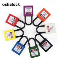 China Non-conductive electrical equipment lockout tagout Mini Nylon safety padlock with master key for sale