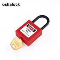 China Non-conductive electrical equipment lockout tagout Mini Nylon safety padlock with master key for sale