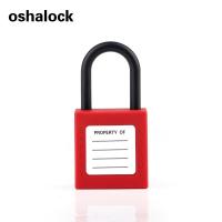 China Non-conductive electrical equipment lockout tagout Mini Nylon safety padlock with master key for sale
