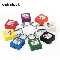 China Non-conductive electrical equipment lockout tagout Aluminum shackle Mini Nylon safety padlock with master key for sale