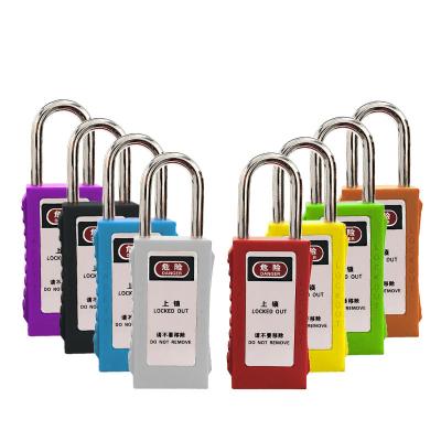 China 38mm hardened steel shackle safety padlock with master key for use in mechanical lockout-tagout for sale