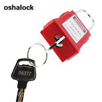 China 38mm hardened steel shackle safety padlock with master key for use in mechanical lockout-tagout for sale