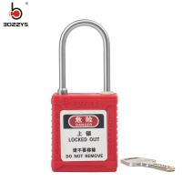 China Self-elastic 4mm stainless steel beam safety padlock with master key for mechanical lockout-tagout for sale