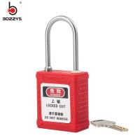 China Self-elastic 4mm stainless steel beam safety padlock with master key for mechanical lockout-tagout for sale