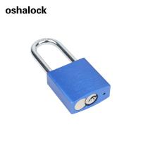 China 38mm steel shackle Compact  Anodized aluminium safety security padlock Lockout with keyed alike for sale