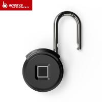 China Black Keyless USB Rechargeable Door Lock Fingerprint Smart Padlock Quick Unlock Zinc alloy Metal Self Developing Chip for sale