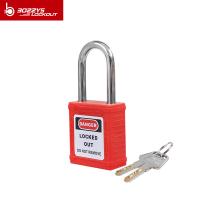 China Steel Shackle Red Lockout Padlocks Brass / Zinc Alloy Lock Cylinder safety lockout for sale
