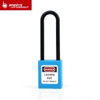 China 2018 BOSHI Most Popular Plastic long nylon shackle safety padlock for industrial safety for sale