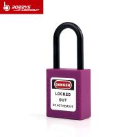 China Factory bulk 38mm short nylon shackle insulation safety padlock keyed to differ for sale