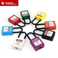 China Factory bulk 38mm short nylon shackle insulation safety padlock keyed to differ for sale