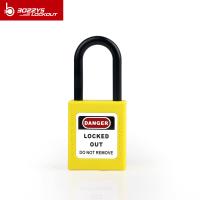 China BOSHI Safety Padlock BD-G12 with Nylon Shackle red, yellow, orange, green, teal, blue, purple, black, white for sale