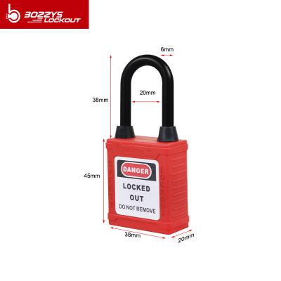 China Boshi Industrial Nylon Safety Products Lock Padlock With Dust-proof for sale