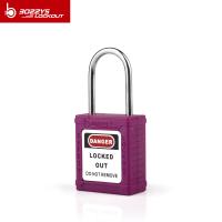 China 4mm DiaThin Shackle Safety Padlock for Industrial Red, Yellow, Bule, Green, Black, White, Orange, Purple for sale