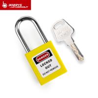 China 38mm shackle plastic safety padlock with master keys for sale