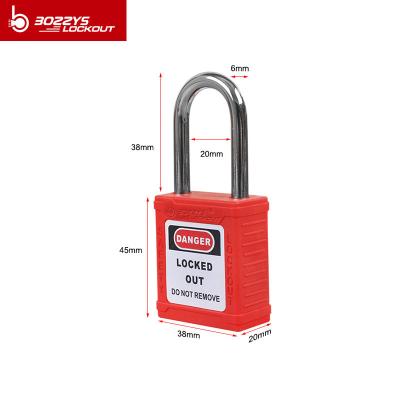 China BOSHI Wholesale 38mm Steel Shackle Safety Padlock for sale