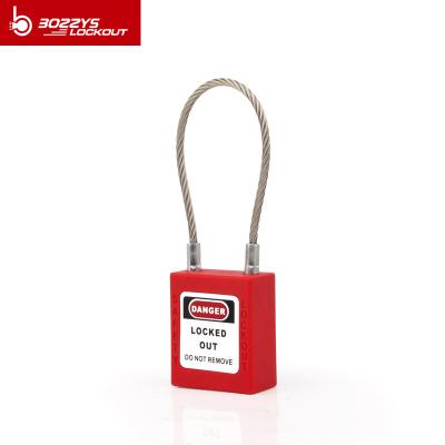 China STAINLESS STEEL WIRE SAFETY PADLOCK BD-G41 any colors available, usually red and yellow for sale