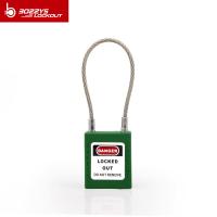 China STAINLESS STEEL WIRE SAFETY PADLOCK BD-G41 any colors available, usually red and yellow for sale