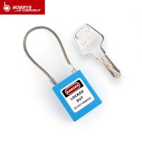 China STAINLESS STEEL WIRE SAFETY PADLOCK BD-G41 any colors available, usually red and yellow for sale