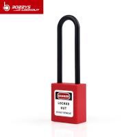 China Plastic Nylon Shackle 76mm Length Safety Padlock with master key for sale