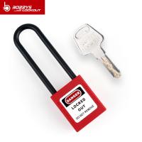 China Plastic Nylon Shackle 76mm Length Safety Padlock with master key for sale