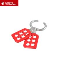 China Red Color Steel Lockout Hasp , Multi Padlock Hasp For Industrial Gate Valves for sale