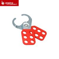 China BOSHI OEM steel 6 padlock holes clamp on safety hasp lockout with handle for sale