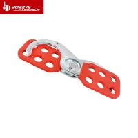 China BOSHI OEM steel 6 padlock holes clamp on safety hasp lockout with handle for sale
