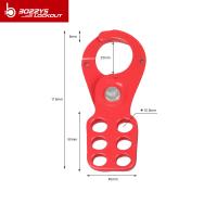 China BOSHI China Supplier 6 Padlocks Steel Material Red Lockout Tagout Hasp for sale