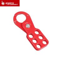 China BOSHI China Supplier 6 Padlocks Steel Material Red Lockout Tagout Hasp for sale